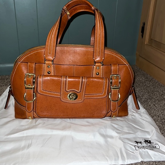 Coach | Bags | Coach Leather Bowling Bag | Poshmark